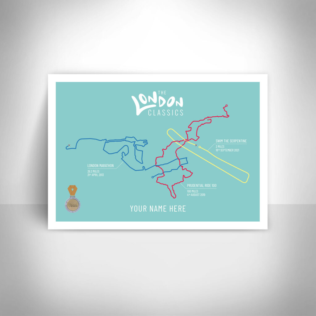 The London Classics print Gift - Ride London Kola Kube Studio