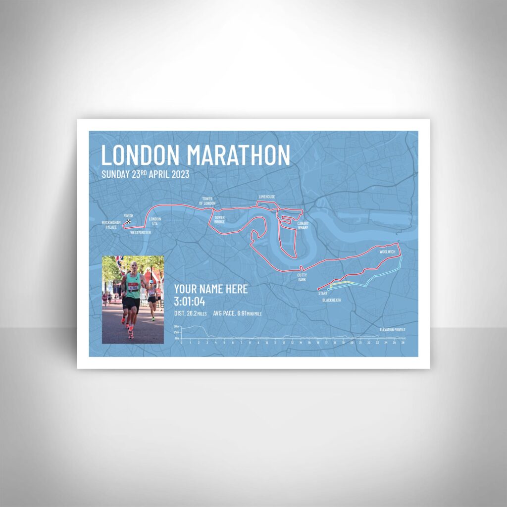 London Marathon Print - Personalised London Marathon Gift