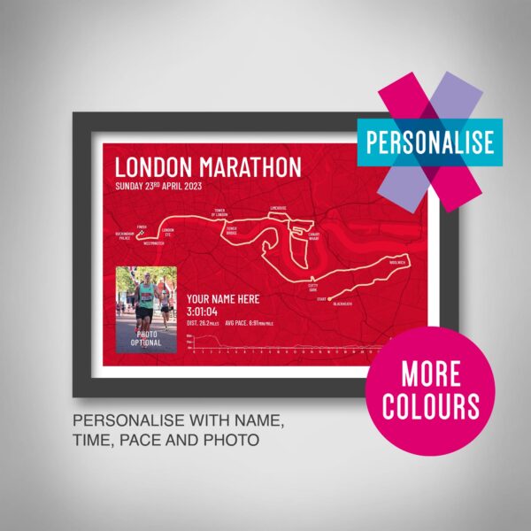 London Marathon Print - Personalised London Marathon Gift